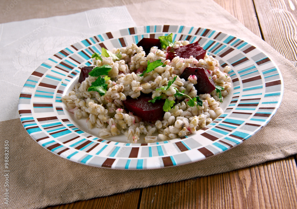 Farro Salad With Beets Stock Photo | Adobe Stock
