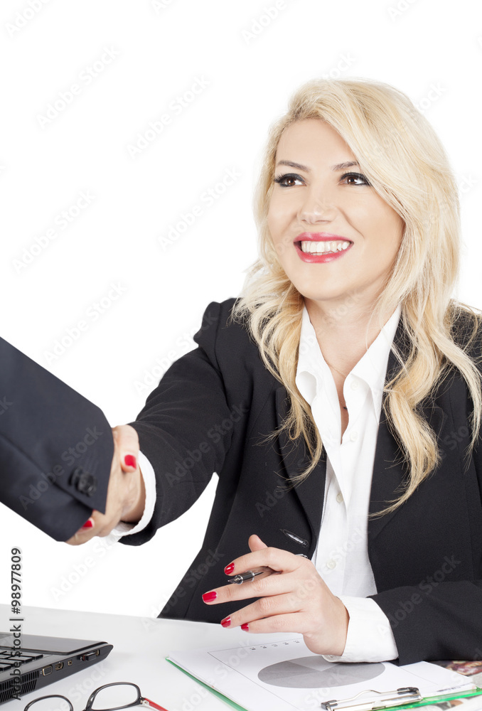 woman handshake Stock Photo | Adobe Stock