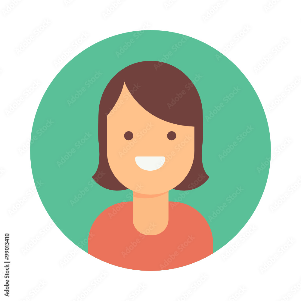 Female Employee vector icon set modern flat style Stock Vector | Adobe ...