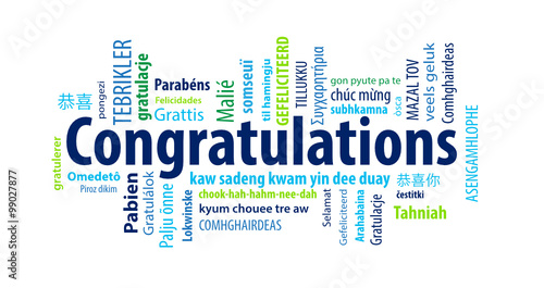 Congratulations In Different Languages Stock Vector Adobe Stock