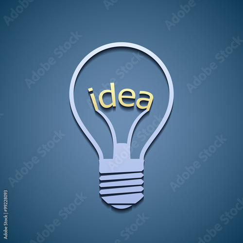 Light bulb with the word idea. Stock Vector | Adobe Stock Light bulb with the word idea. Stock Vector | Adobe Stock