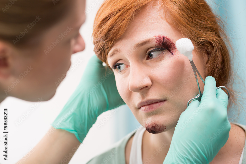 Nurse dressing the wound Stock Photo | Adobe Stock