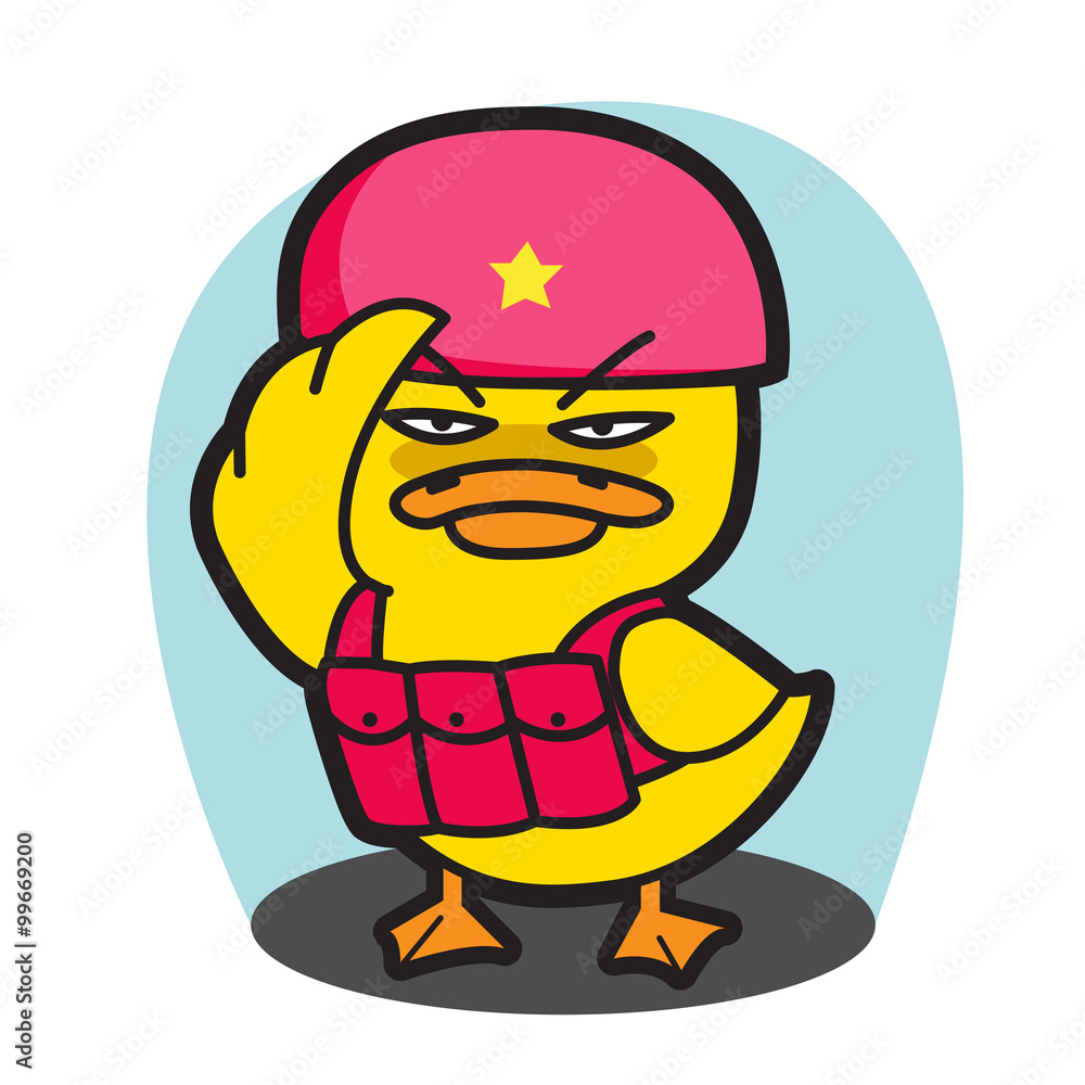 DUCK Soldier Commando CARTOON VECTOR Set 92 Stock Vector | Adobe Stock