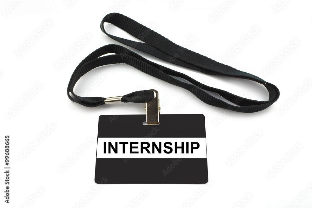 internship badge isolated on white background Stock Photo | Adobe Stock