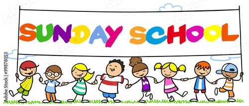 Happy Kids in Sunday School - Buy this stock illustration and explore ...