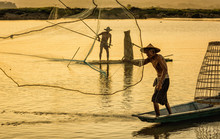 Man Fishing Sunset Vintage Free Stock Photo - Public Domain Pictures