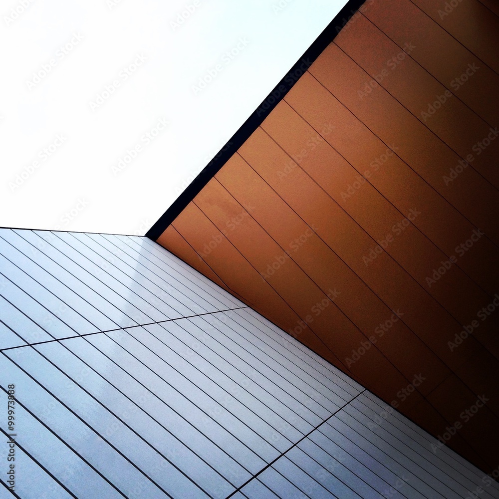Detail of an modern architectural corner Stock Photo | Adobe Stock