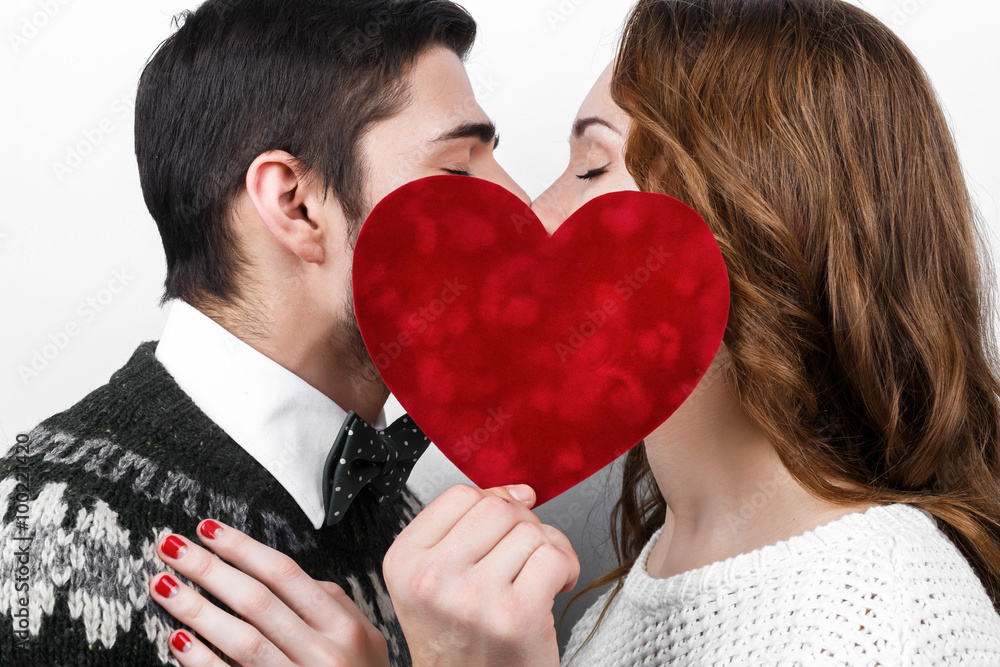 Happy stylish couple in love Stock Photo | Adobe Stock