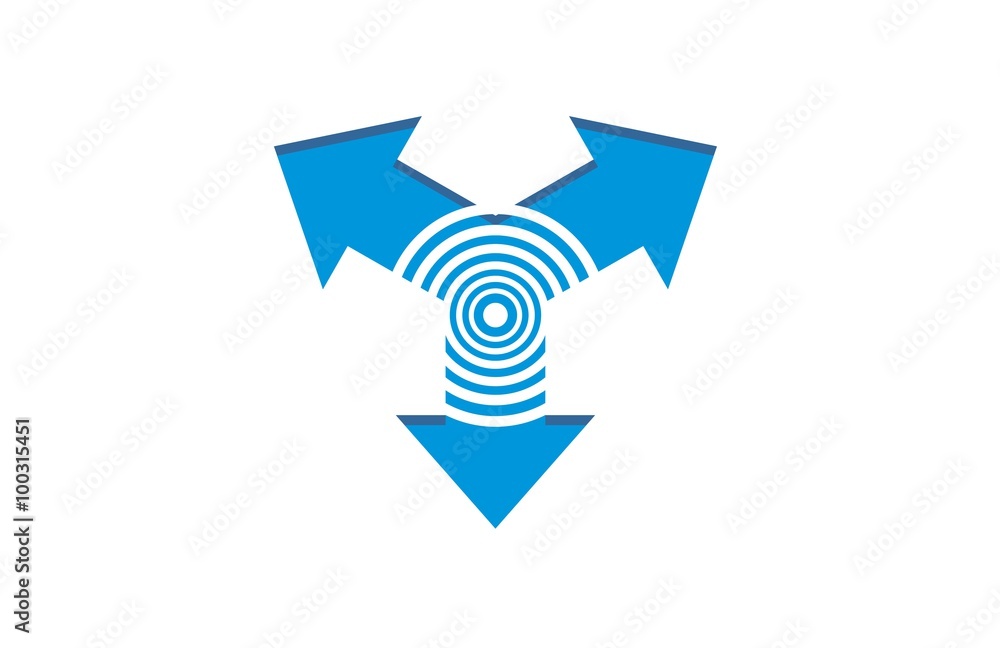 spread arrow connection logo vector Stock Vector | Adobe Stock