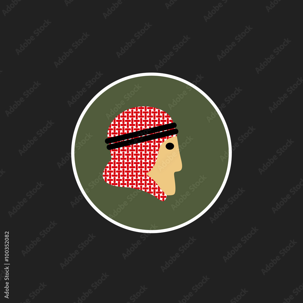 Vector avatar of Arab man in traditional clothing. Isolated background ...