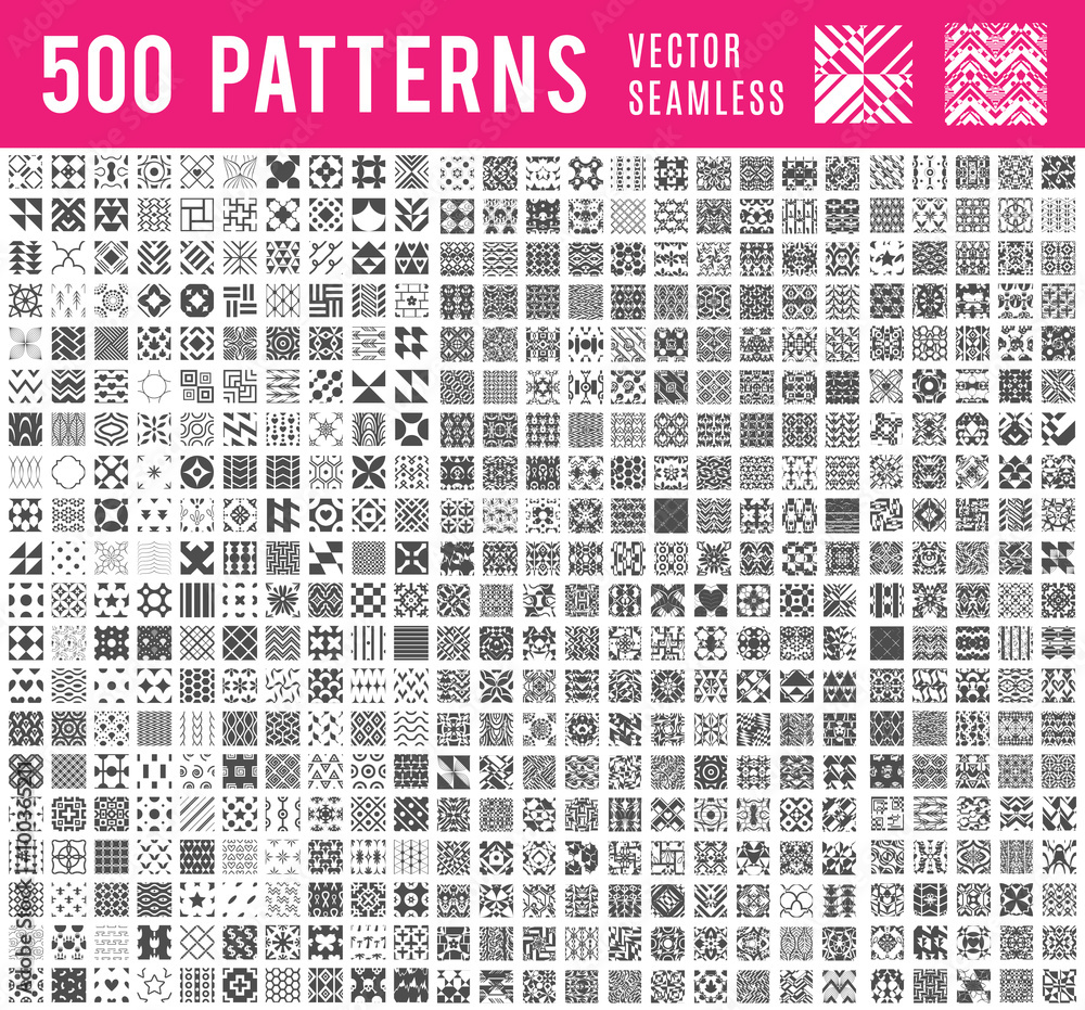Universal different vector seamless patterns Stock Vector | Adobe Stock