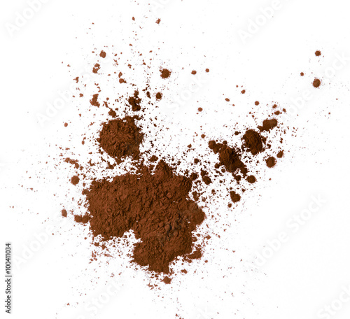 cocoa powder isolated on white background - Buy this stock photo and ...