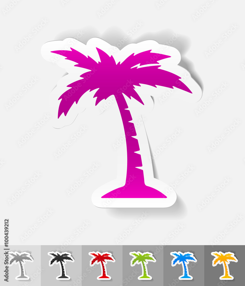 realistic design element. palm Stock Vector | Adobe Stock