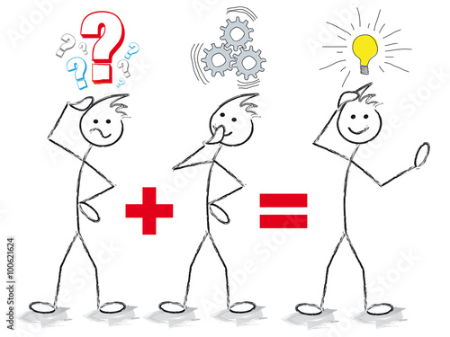 personnage réflexion et idée Stock Vector | Adobe Stock