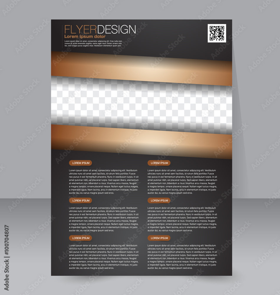 Flyer template. Brochure design. Editable A4 poster for business ...