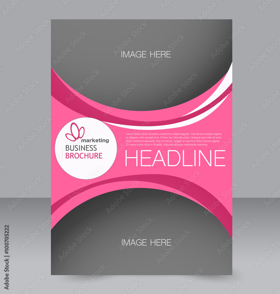 Flyer template. Brochure design. Editable A4 poster for business ...