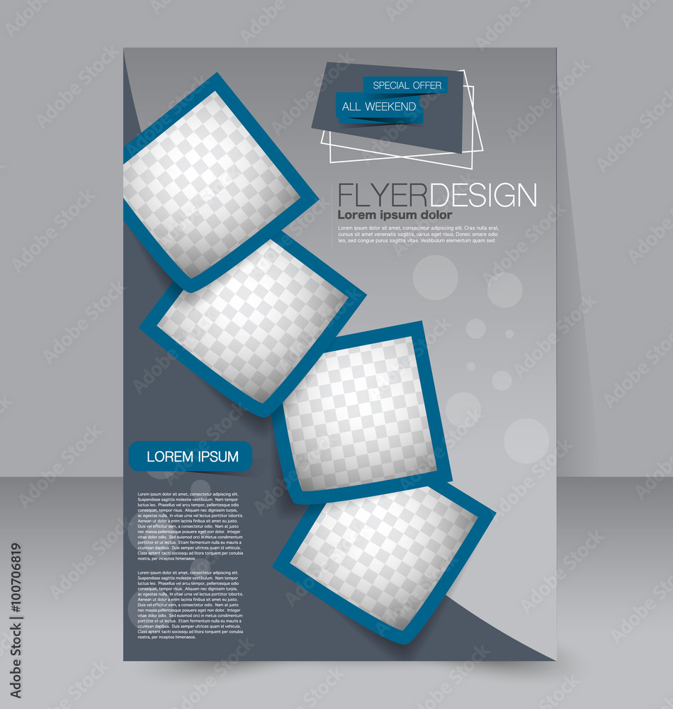 Brochure design. Flyer template. Editable A4 poster for business ...