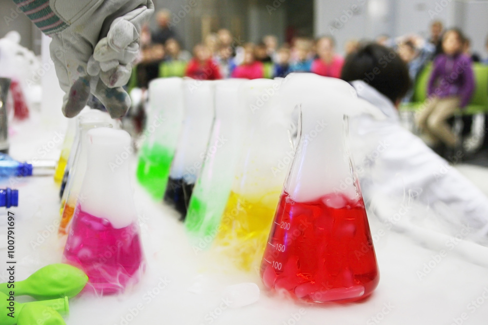 Dry ice during the experiment. Stock Photo | Adobe Stock