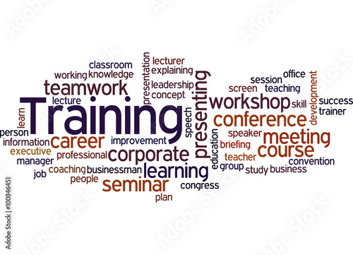Training Word Cloud Concept 6 Buy This Stock Illustration And