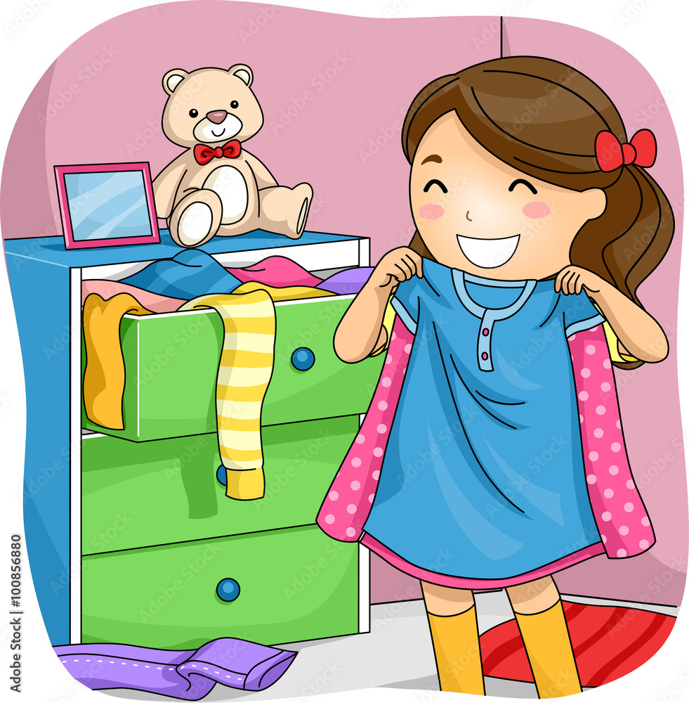 Picking Out Clothes Clipart