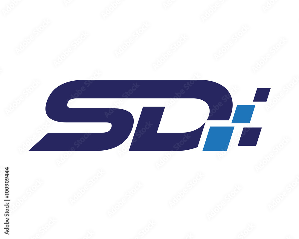 SD digital letter logo Stock Vector | Adobe Stock
