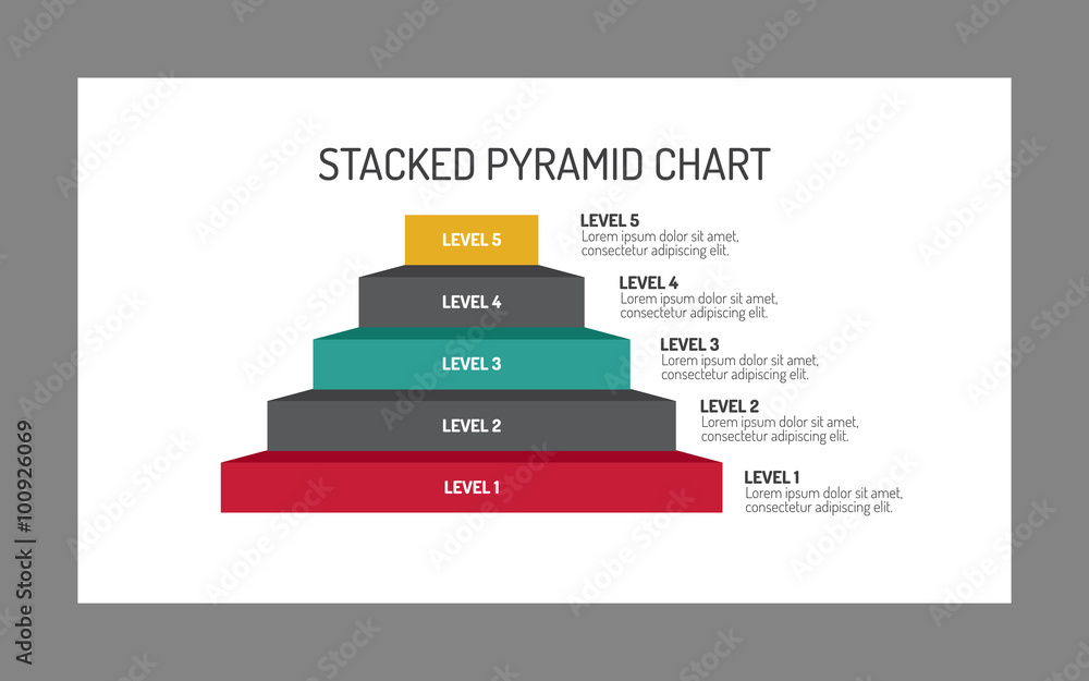 Stacked pyramid chart 2 Stock Vector | Adobe Stock