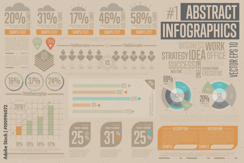 Infographic, infographic elements. Graph, vector infographic, chart ...