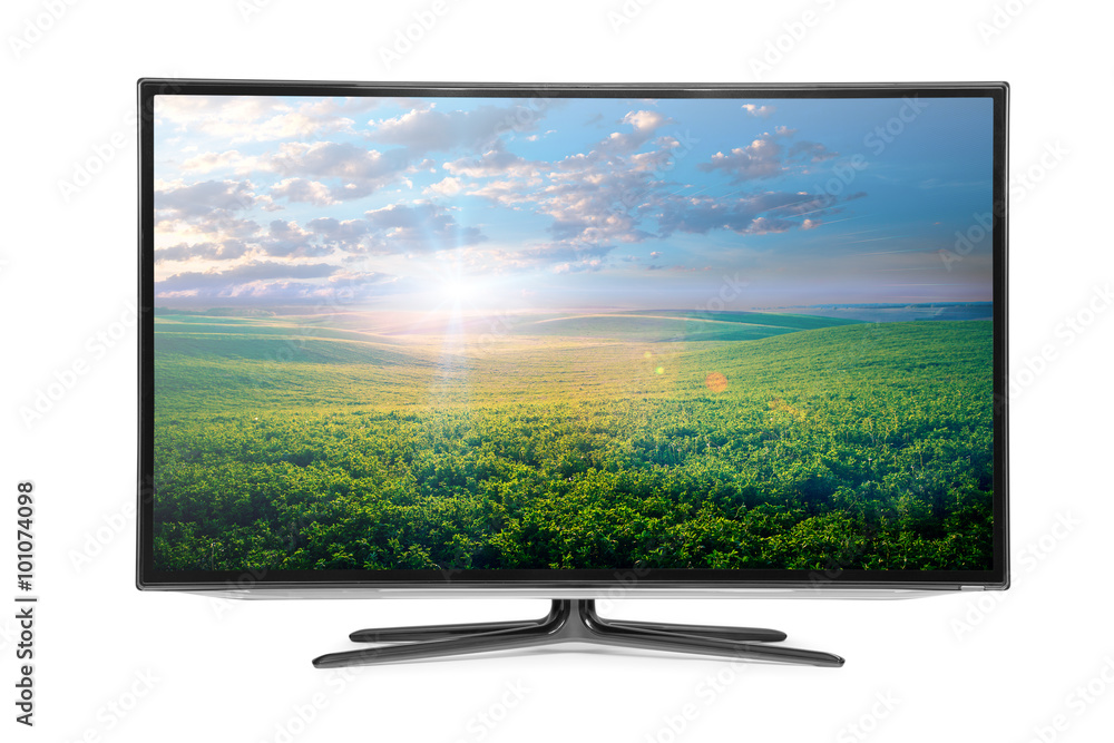 4k monitor isolated on white Stock Photo | Adobe Stock
