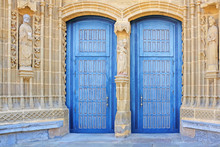 Blue Church Door Free Stock Photo - Public Domain Pictures