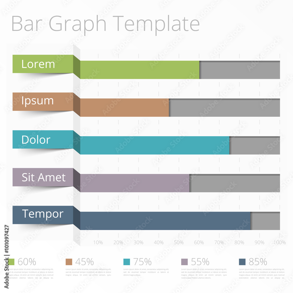 Horizontal Bar Chart Stock Vector | Adobe Stock