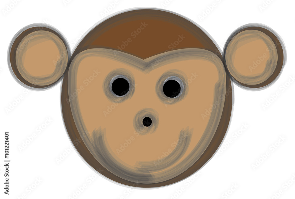 monkey face drawing cute