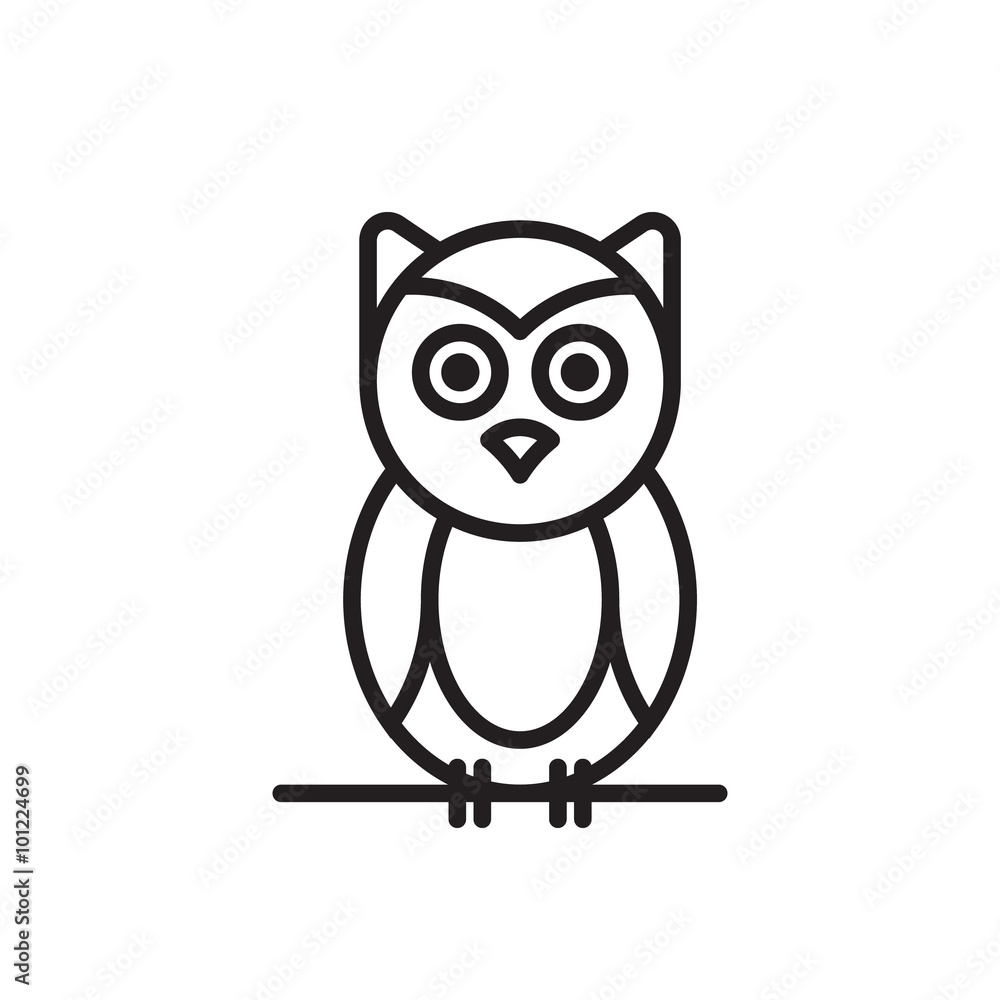 how to draw an owl on a tree branch