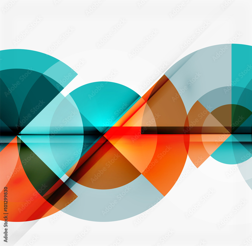 Geometric design abstract background - circles Stock Vector | Adobe Stock