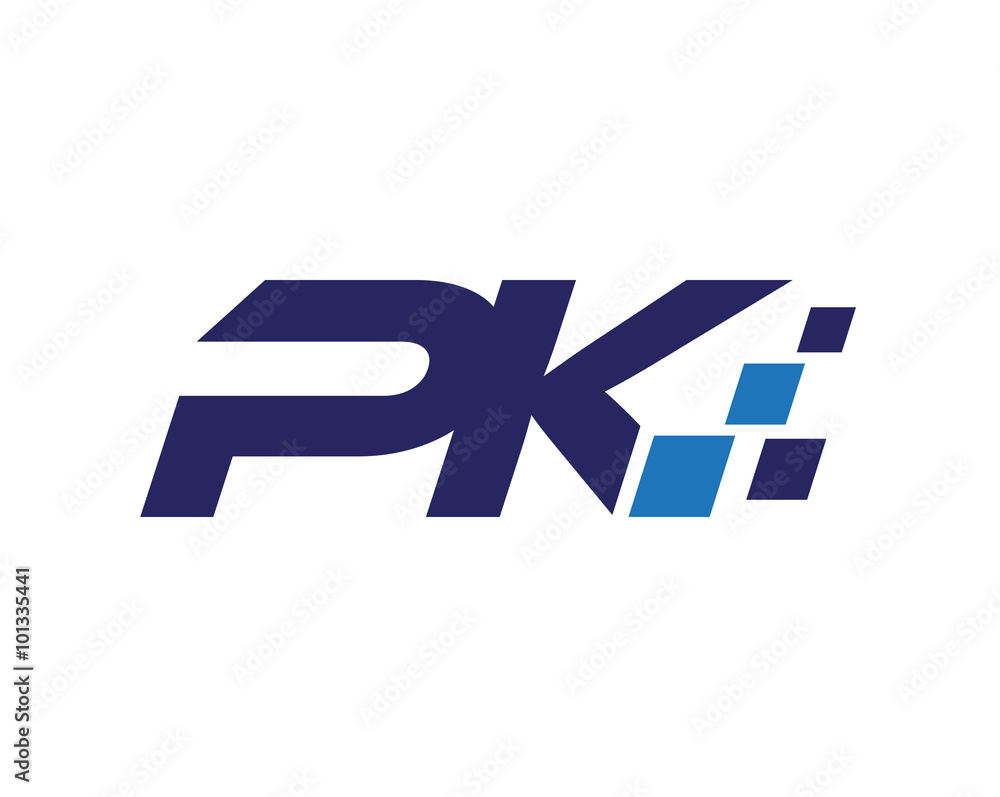 PK digital letter logo Stock Vector | Adobe Stock