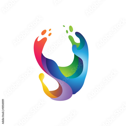 Abstract Color Art Splash Logo Stock Vector | Adobe Stock
