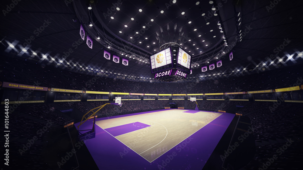 basketball court at corner view Stock Illustration | Adobe Stock