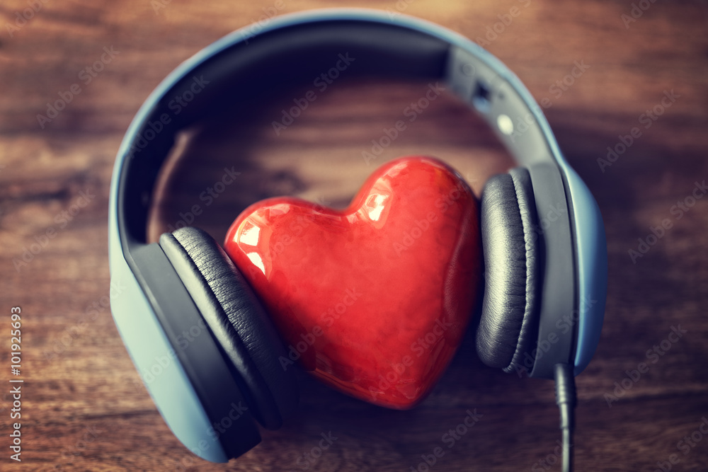 Love listening to music Stock Photo | Adobe Stock