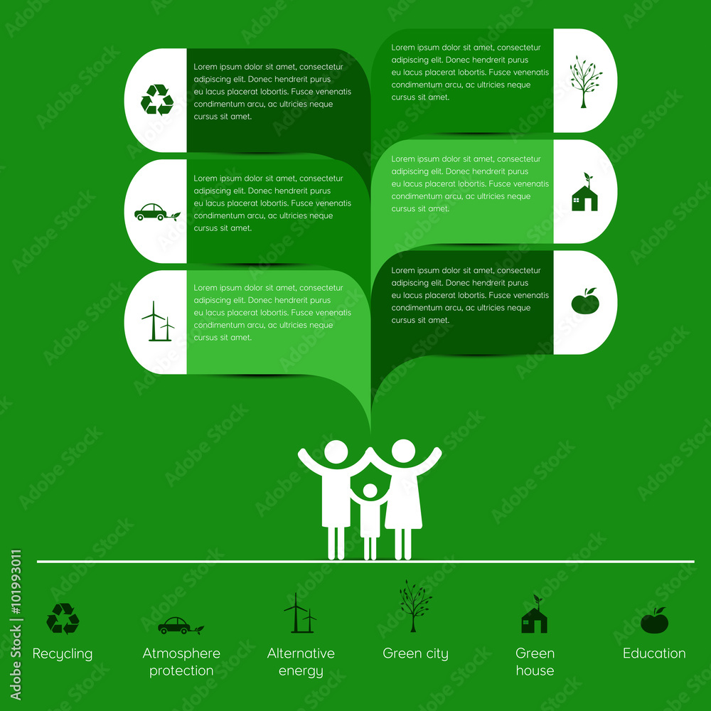 Ecology infographic Stock Vector | Adobe Stock
