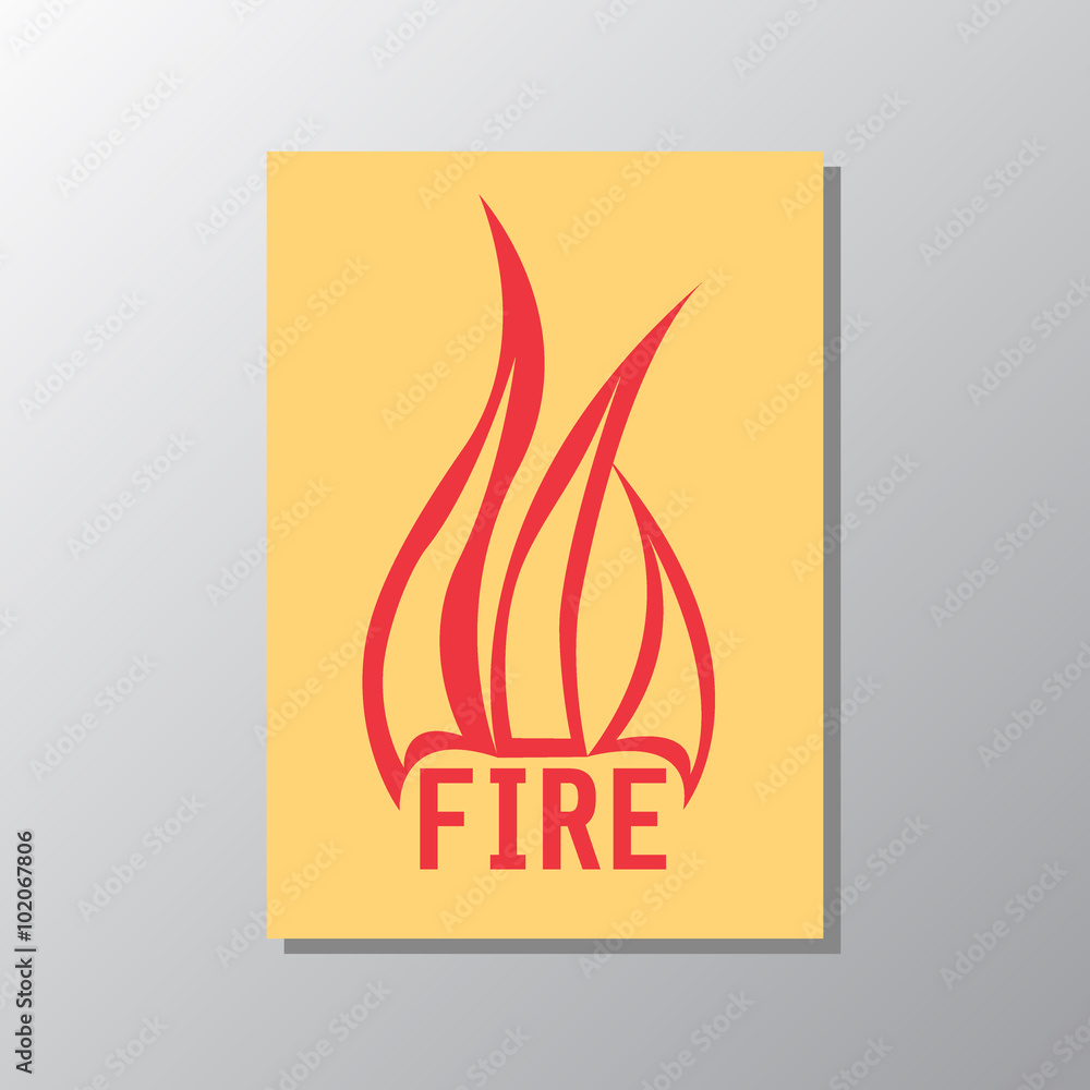 Firefighter vector icon set. A collection of fire themed symbols ...