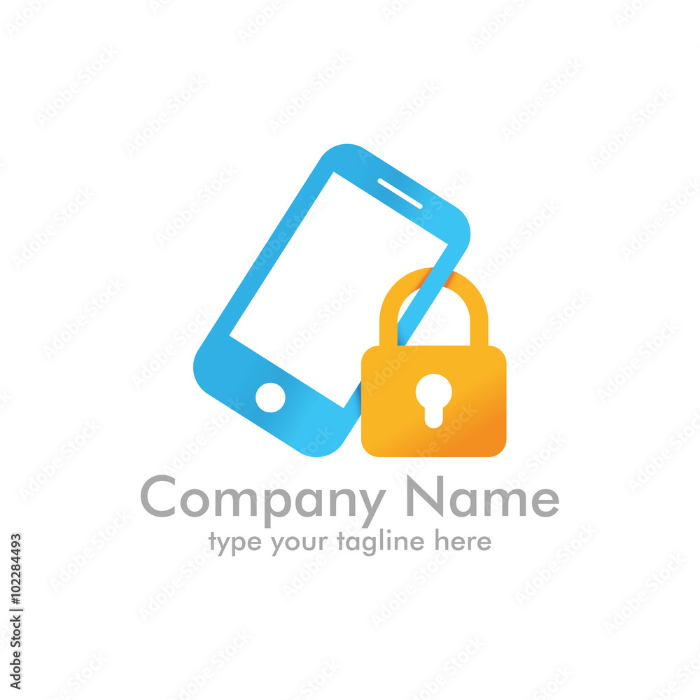 Mobile Lock logo icon Stock Vector | Adobe Stock