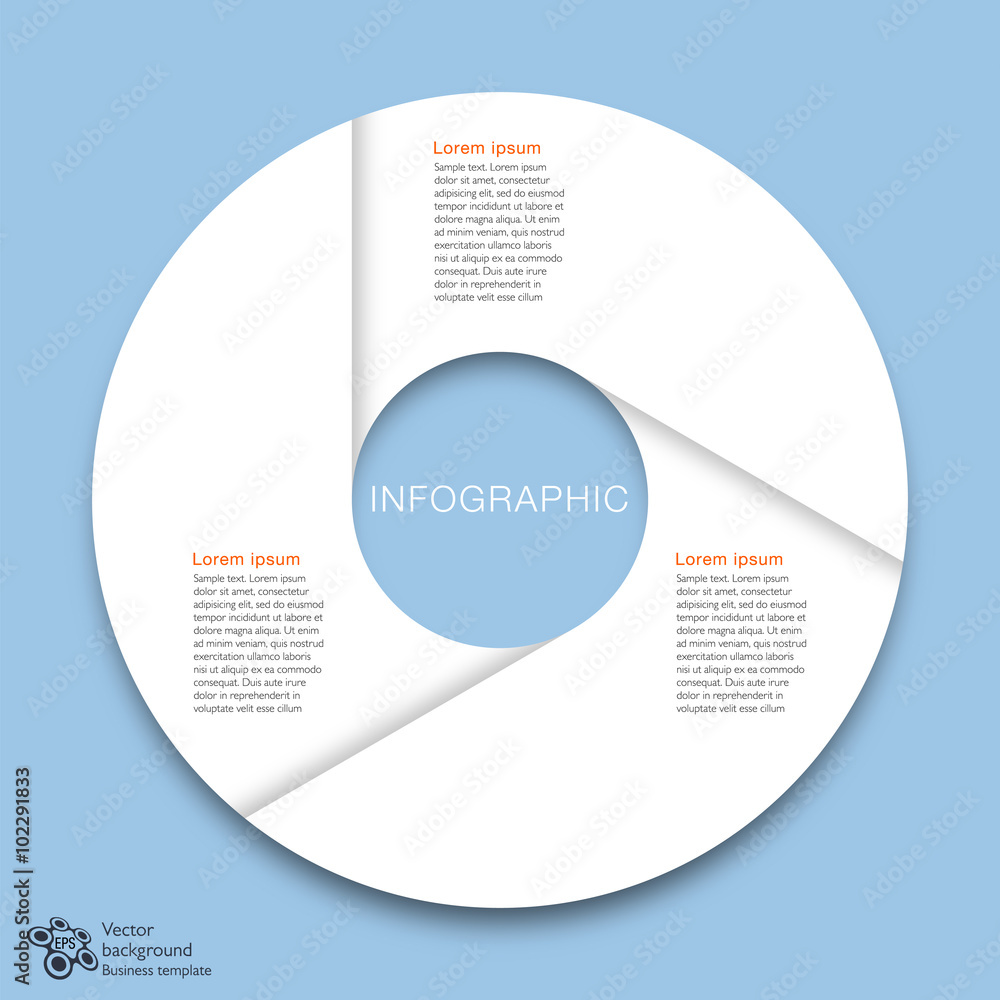 Infographics Vector Background 3-Step Process Stock Vector | Adobe Stock