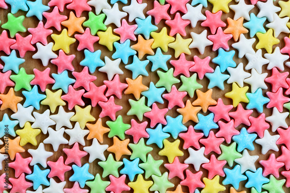 Various candy stars background Stock Photo | Adobe Stock