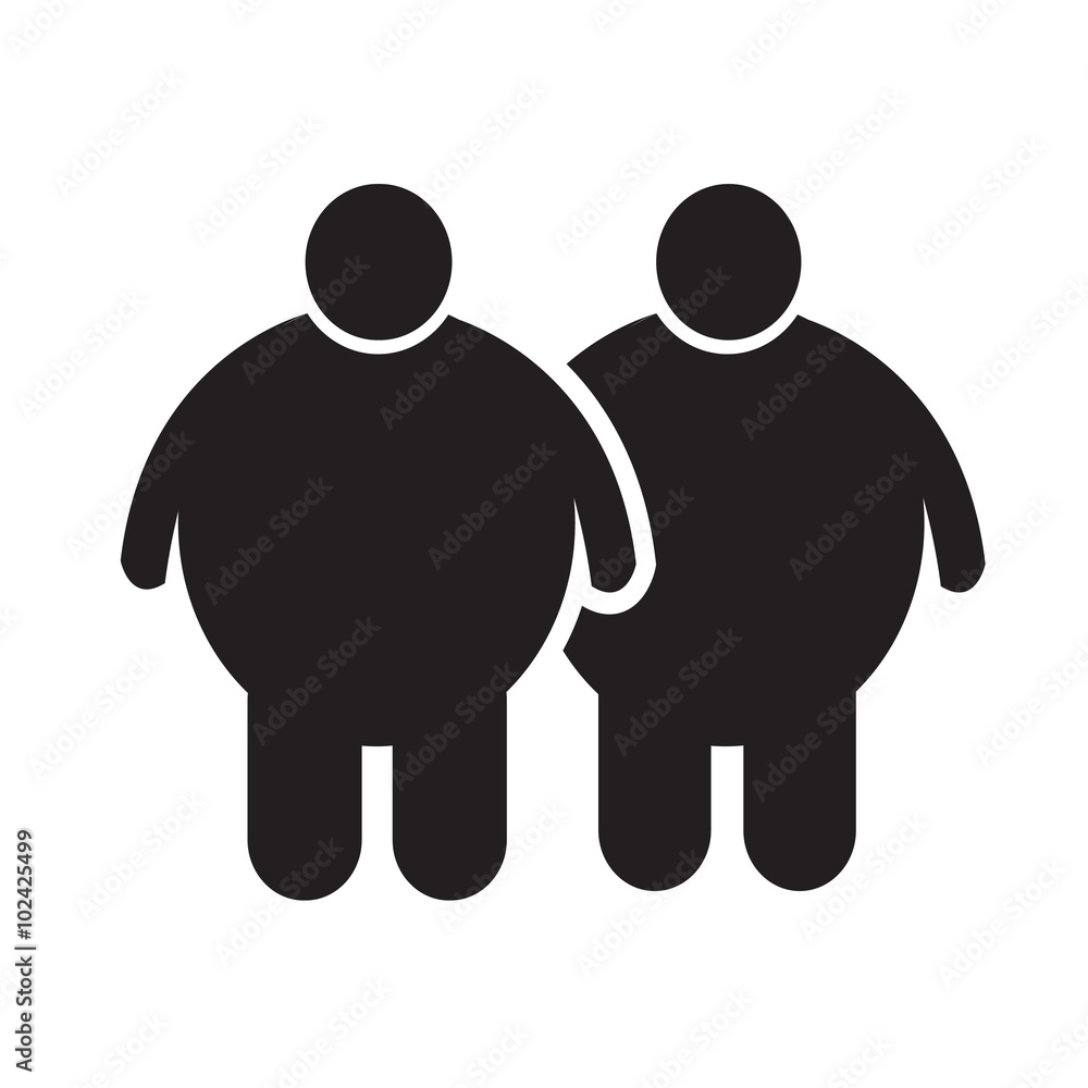 Fat People Icon Illustration design Stock Vector | Adobe Stock