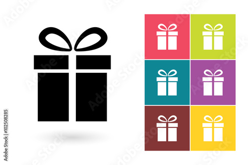 Gift vector icon or gift symbol. Gift icon or gift pictogram for logo ...