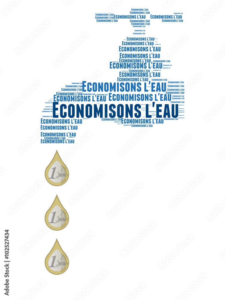 Save water word cloud concept with french text Stock Illustration ...