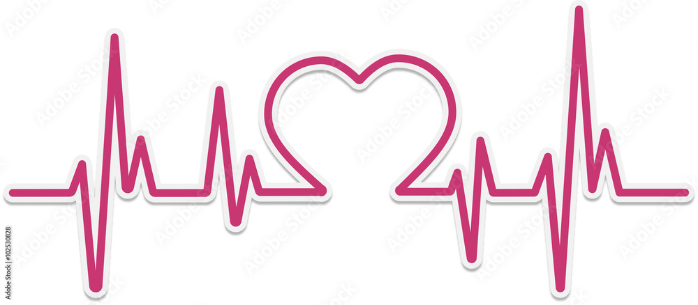 Vector de Stock Vector latidos del corazón | Adobe Stock