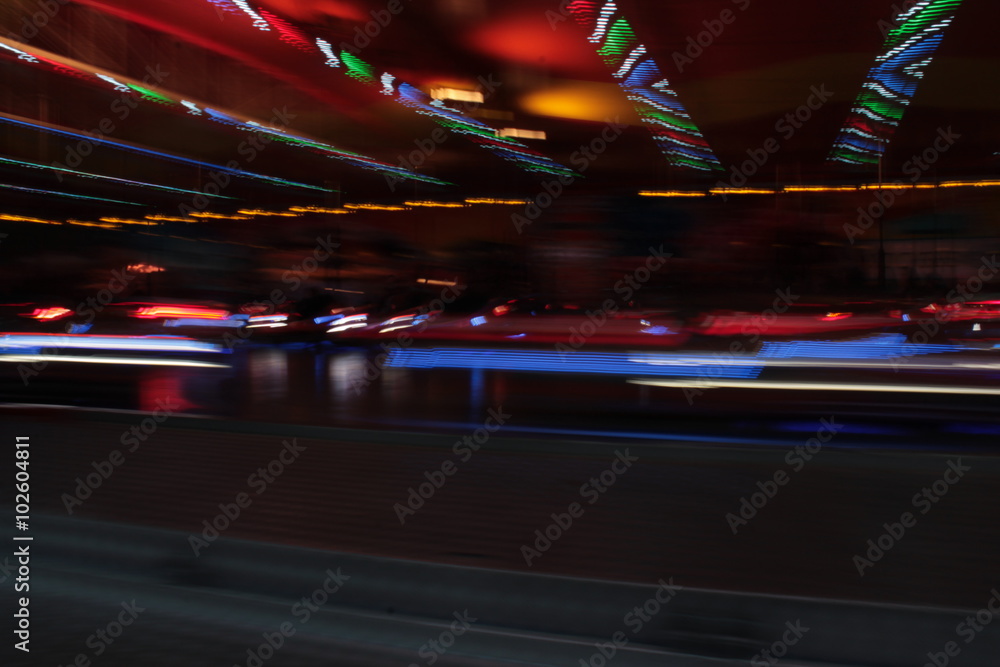 synth wave fairground ride night lights funfair disco lights amusement ...