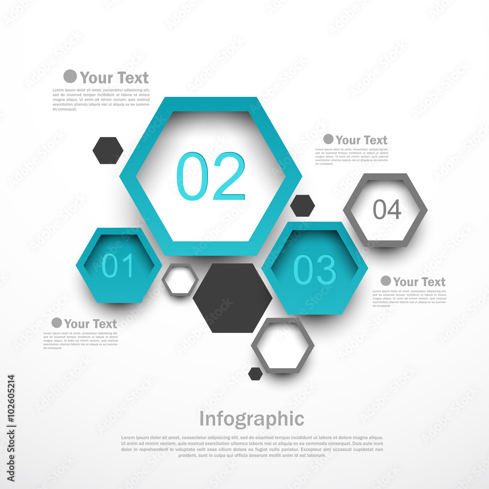 Hexagon infographic illustration Stock Vector | Adobe Stock