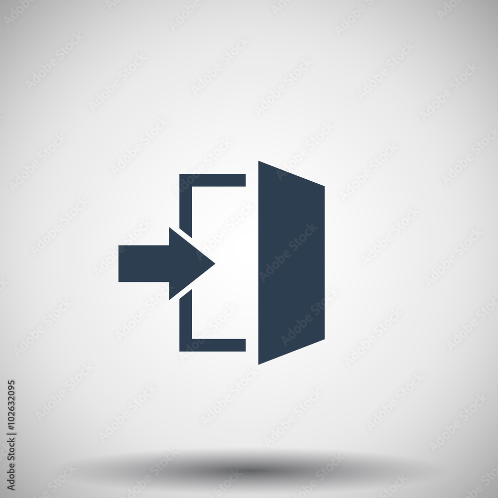 Flat black Enter icon Stock Vector | Adobe Stock