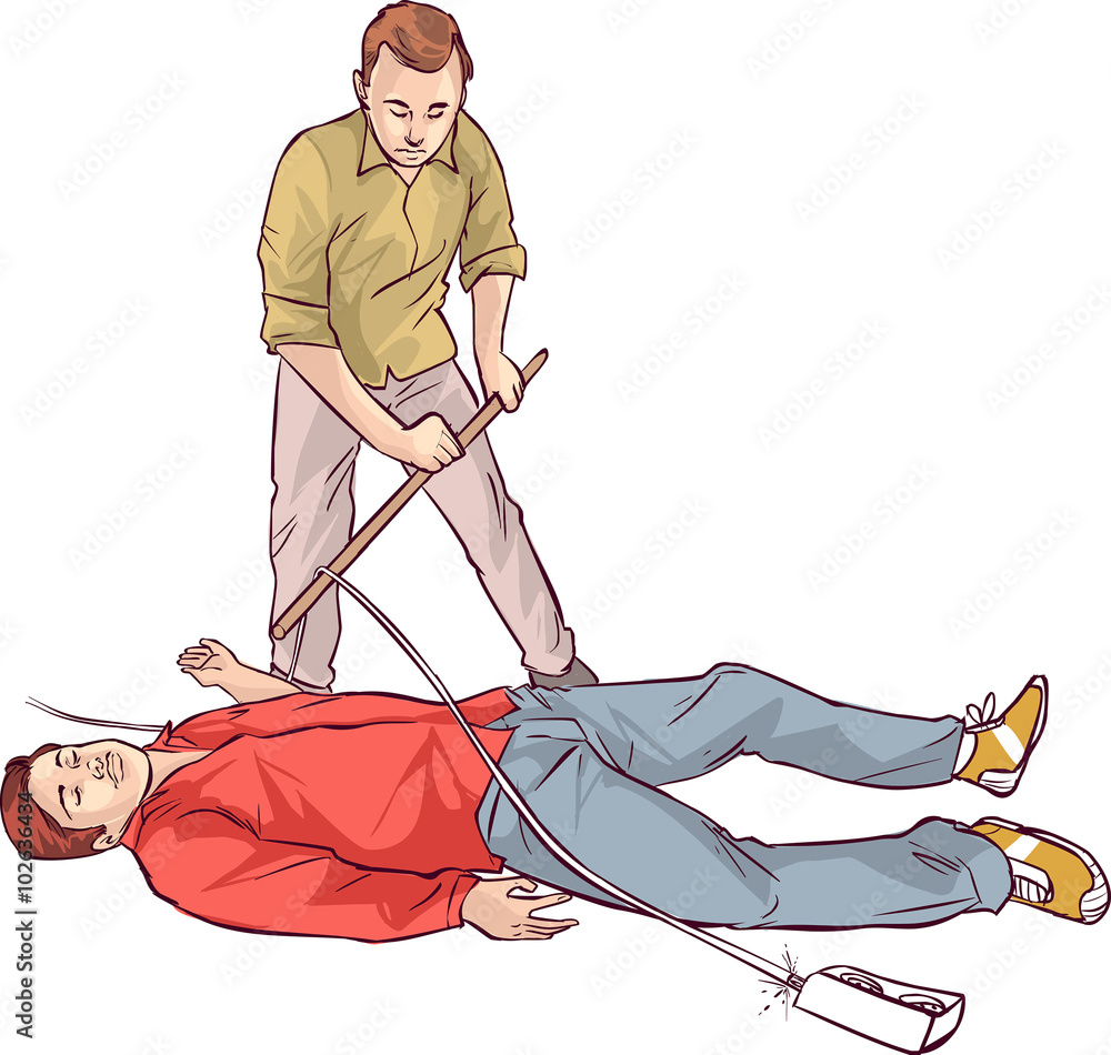 white backround Vector illustration of a electric shock first Stock ...